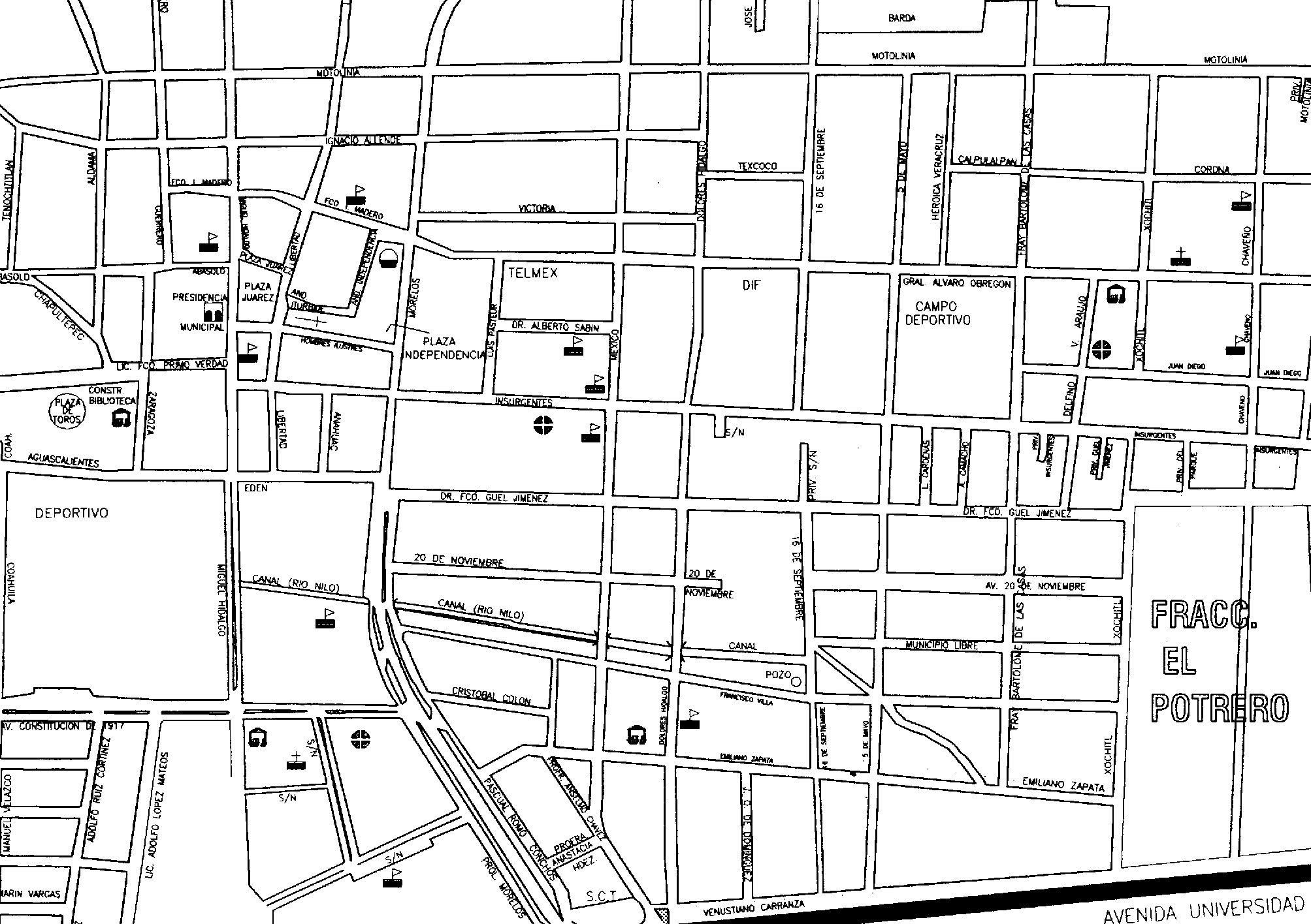 Mapas de la Ciudad Rincón de Romos